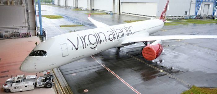 Virgin Atlantic's First Painted Airbus A350-1000 Revealed In Toulouse