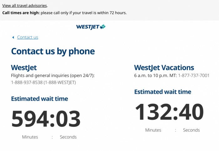 WestJet Experiences 10 Hour Call Centre Wait Times Amid Coronavirus Panic