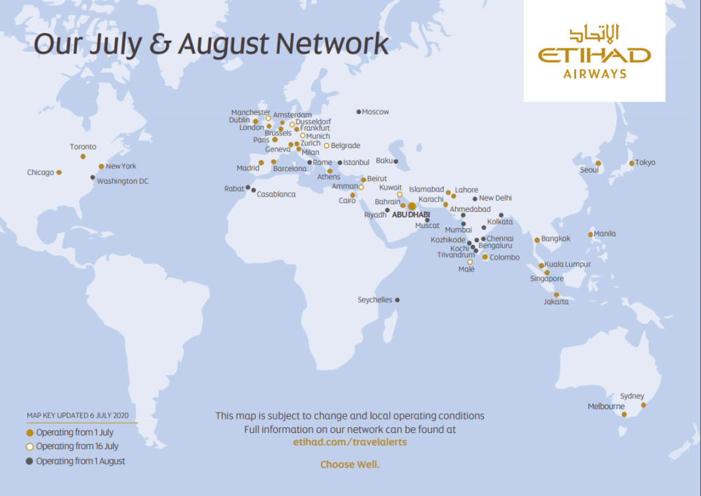 Etihad Plans Huge Route Revival Including Return To India