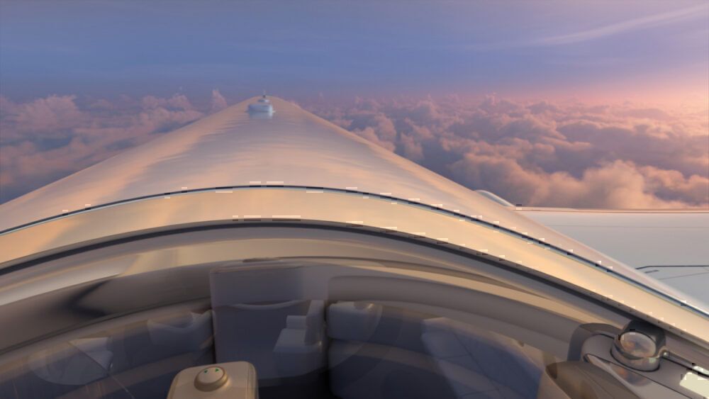 Next Level Luxury: Glass Pod Concept Puts Passengers On Top Of The Plane