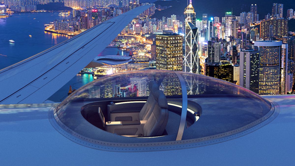 Next Level Luxury: Glass Pod Concept Puts Passengers On Top Of The Plane