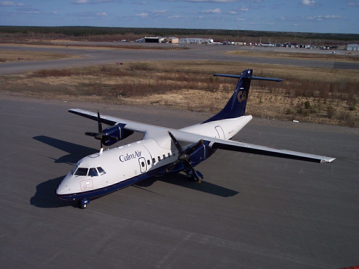 Calm Air ATR-42 Slides Off The Runway In Canada