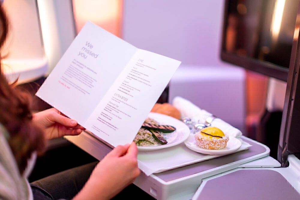 Virgin Atlantic Launches New Spring Menu For Upper Class
