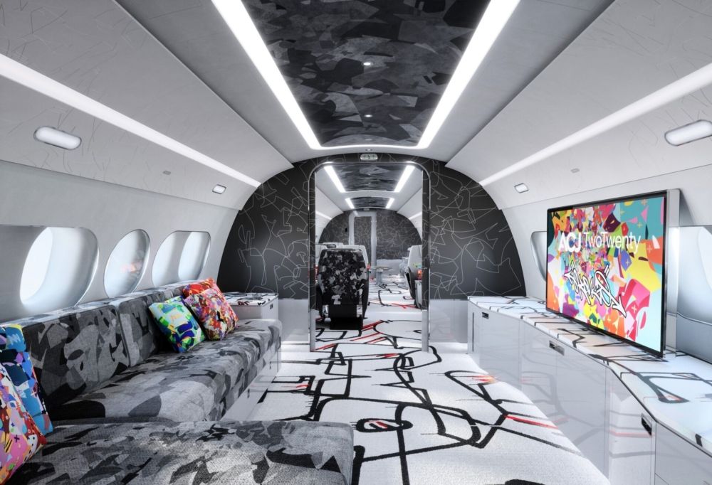 Bold: Airbus Reveals Colorful A220 Private Jet Interior
