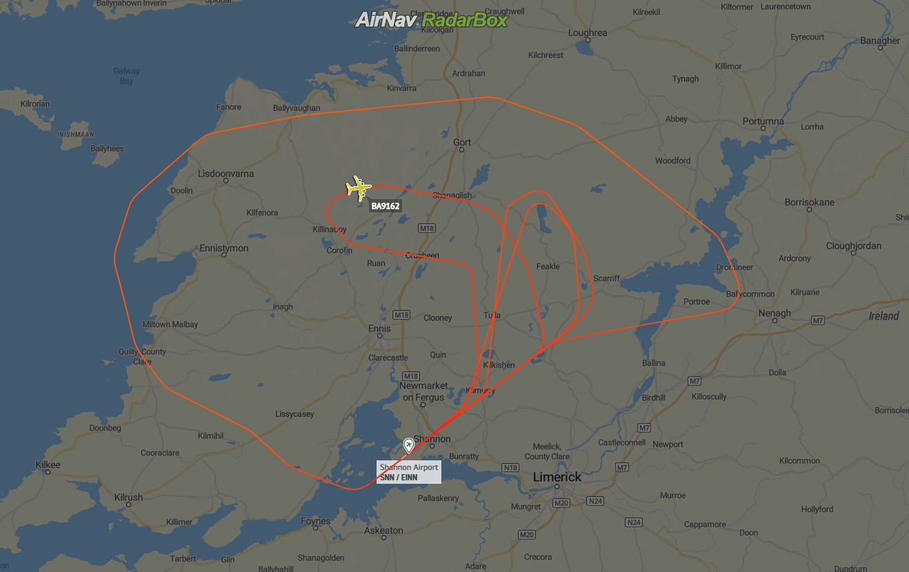 British Airways' Airbus A380 Visits Shannon For Pilot Training
