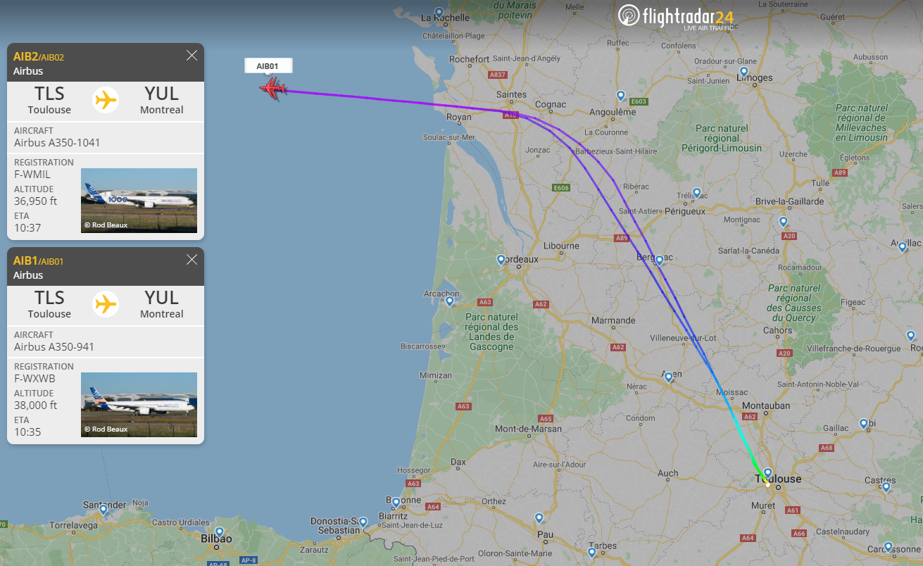 Airbus A350s Fly Across The Atlantic In A Bird Like Formation