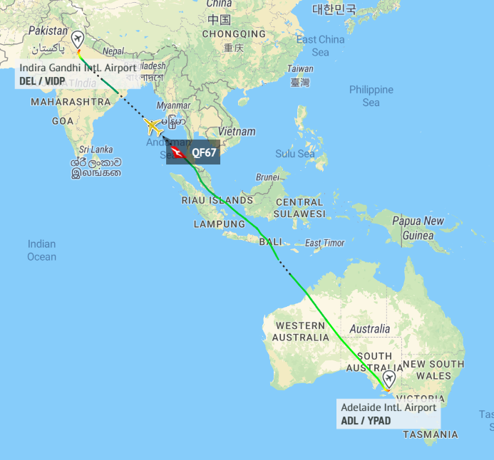 Qantas Flies Commercially To India For First Time Since 2012