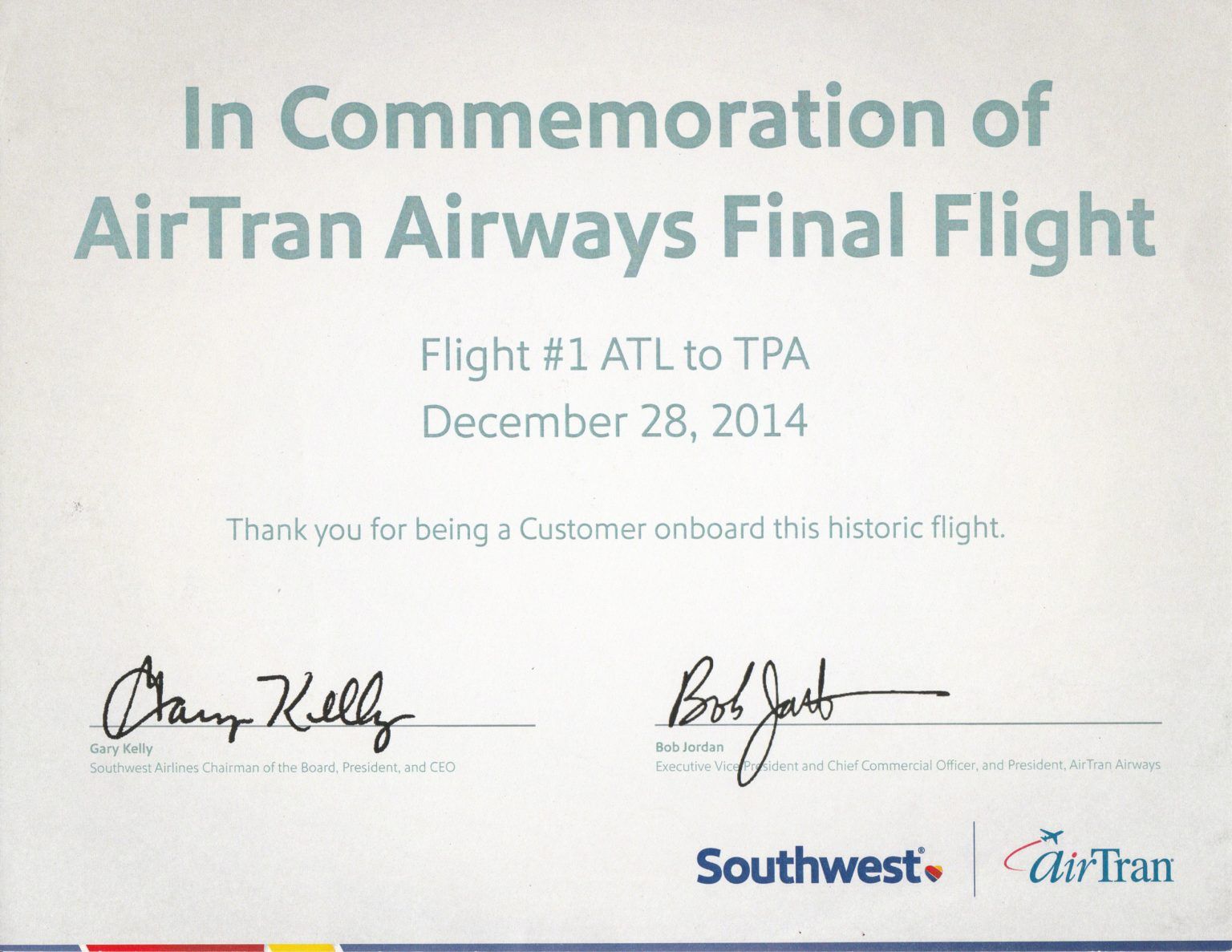 Throwback: AirTran's Final Flight In Photos