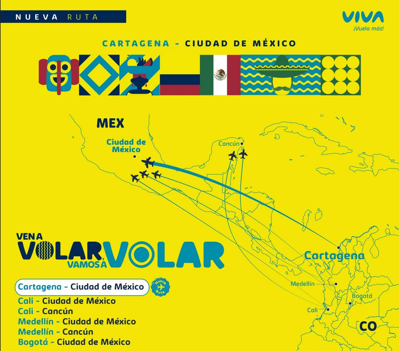 Viva & Viva Aerobus To Up Mexico-Colombia Connectivity