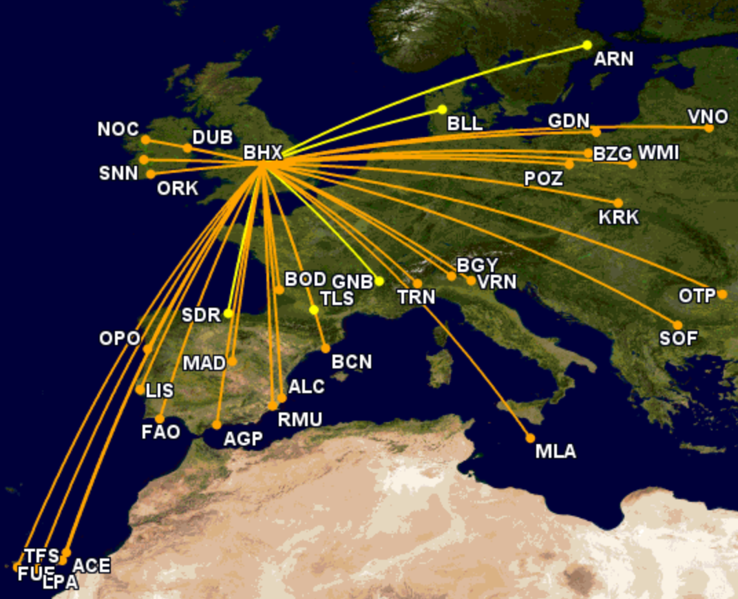 Ryanair Celebrates 35 Years In Birmingham With 5 New Routes