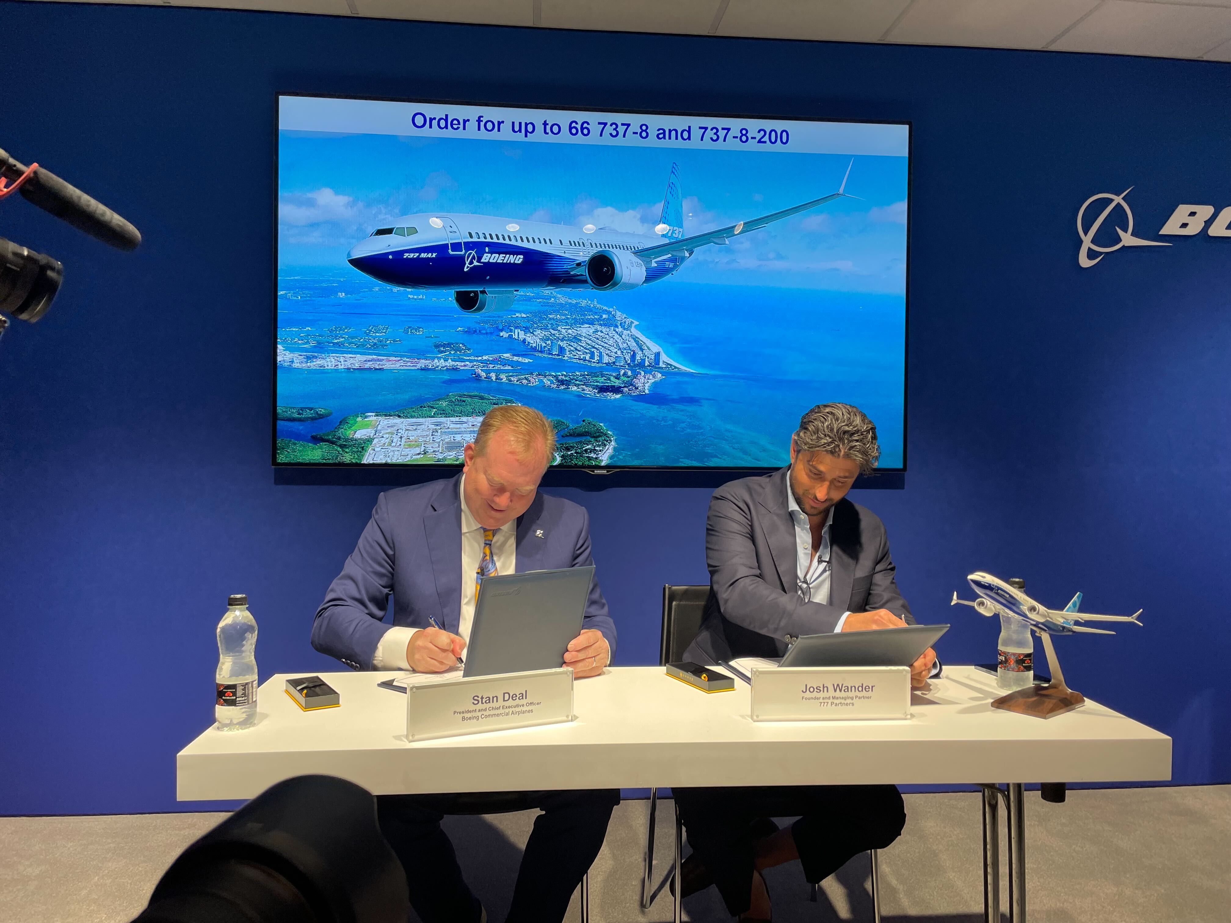 Última hora: 777 Partners se compromete a construir 66 aviones Boeing ...