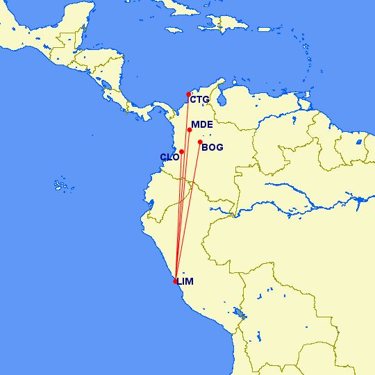 LATAM Restarts Lima To Medellin Flights