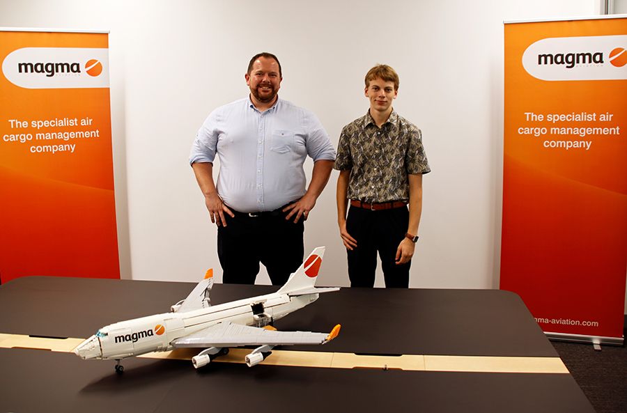 Belgian Teen Creates 6,000-Piece Magma Aviation Boeing 747 LEGO Model