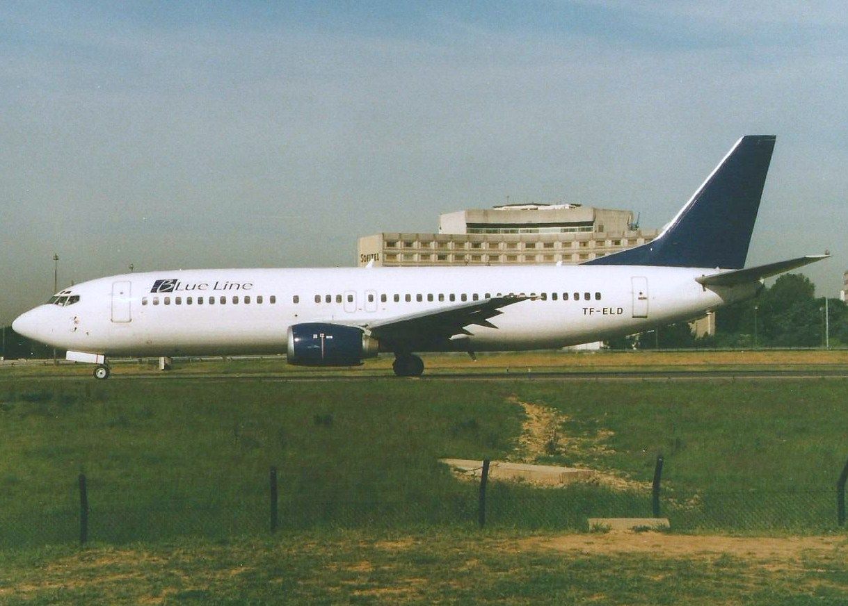 Which Aircraft Types Did Former French Charter Carrier Blue Line Operate?