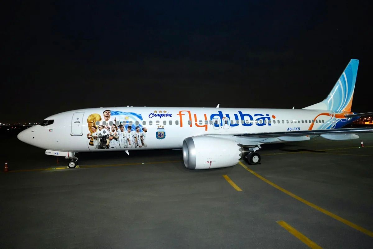 flyDubai Unveils A Special Boeing 737 MAX Livery Celebrating Argentina ...