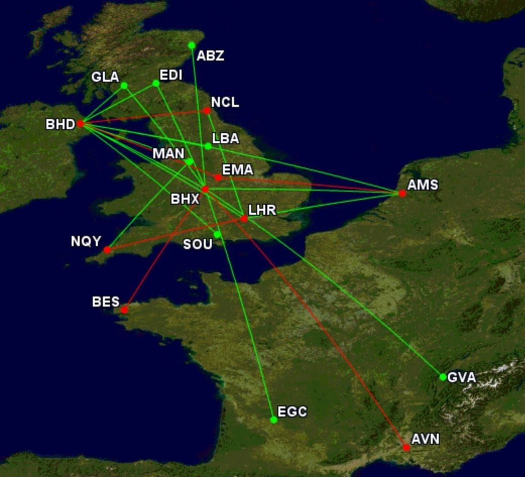 Flybe Competed With Other Airlines On 74% Of Its Routes