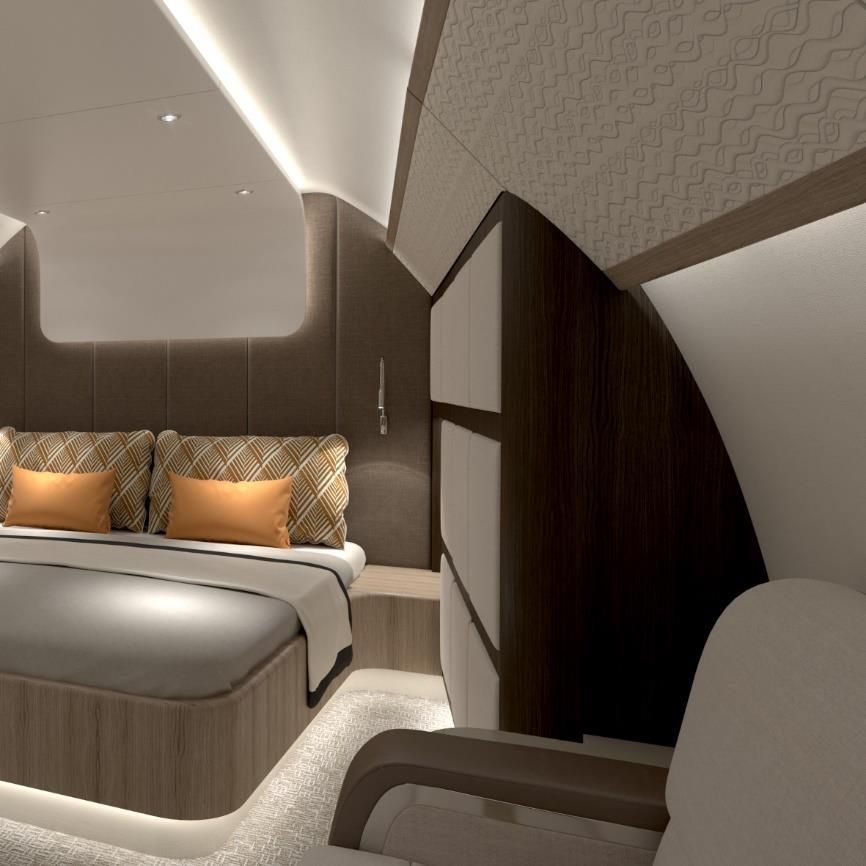 Lufthansa Technik Releases Rarely Seen Private ACJ320neo Cabin Renderings