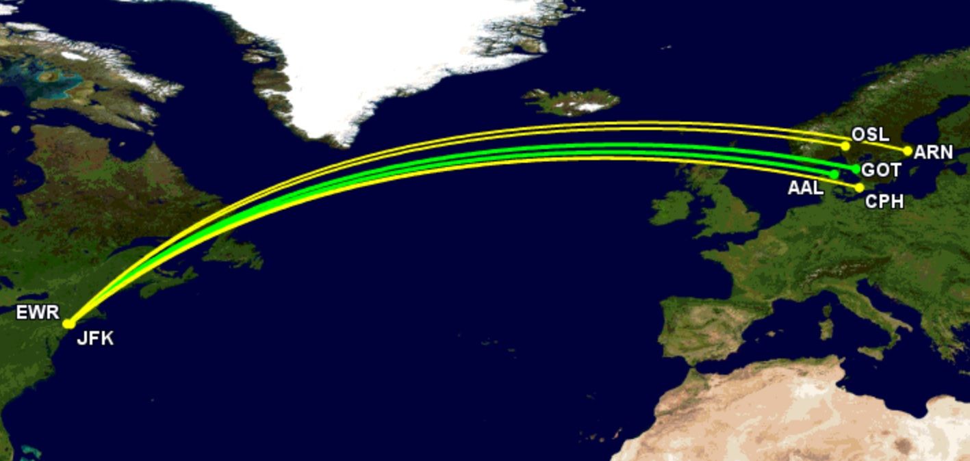 SAS Begins Airbus A321LR Newark Airport Flights From Aalborg & Gothenburg