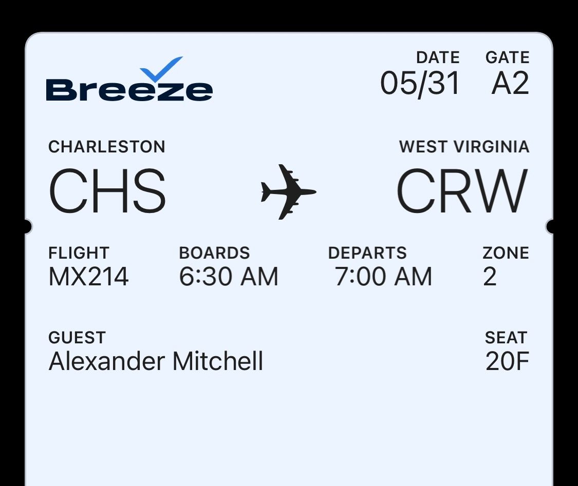 Flight Review: Breeze Airways Embraer E-195 Charleston to Charleston ...