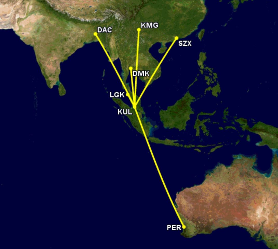 Air Asia Flight Map