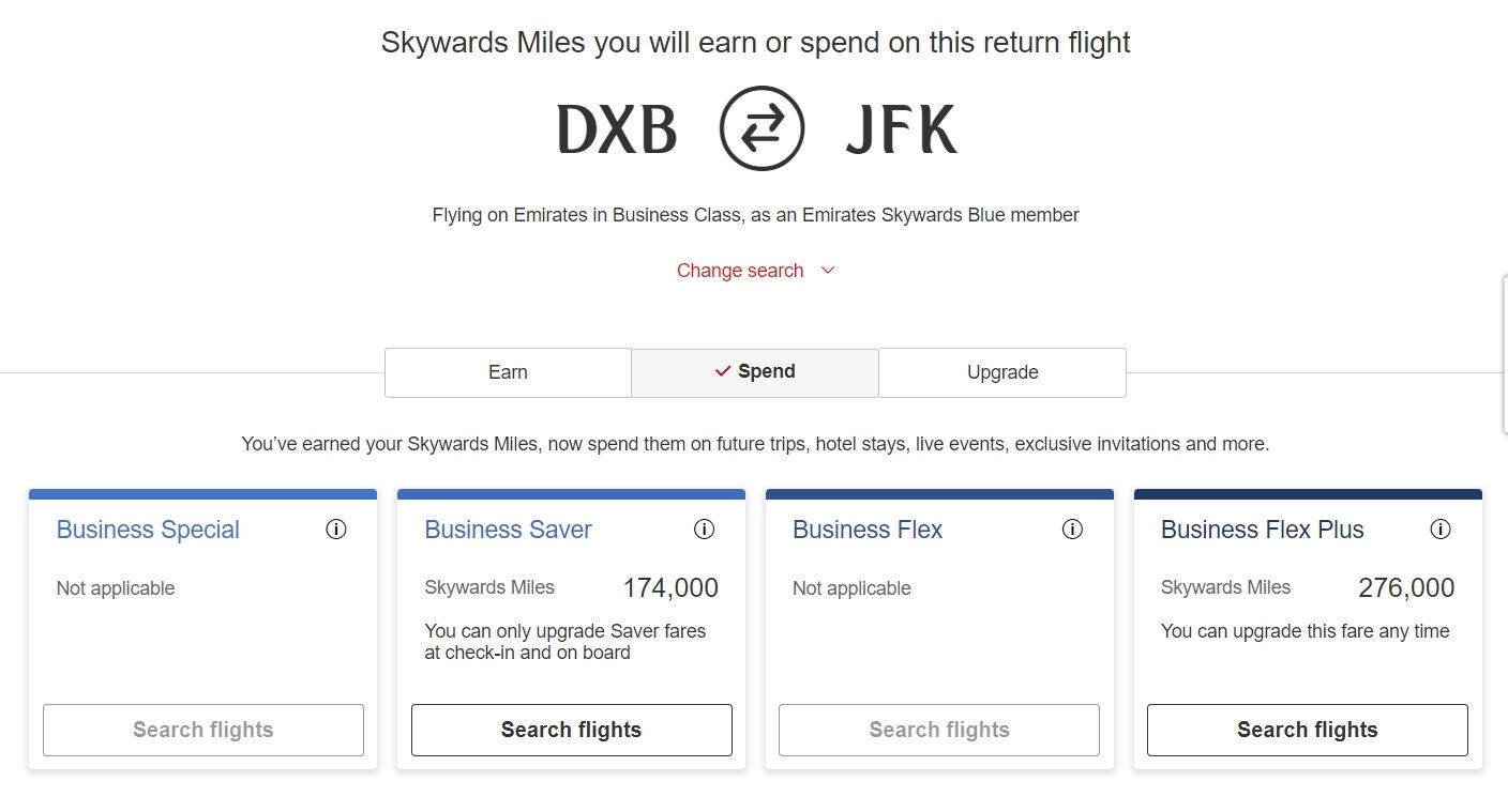 How To Spend Emirates Skywards Miles