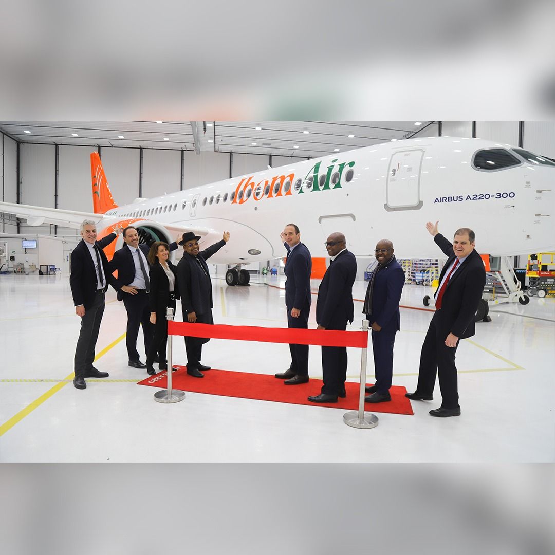 Ibom Air's 1st Airbus A220 Arrives in Nigeria