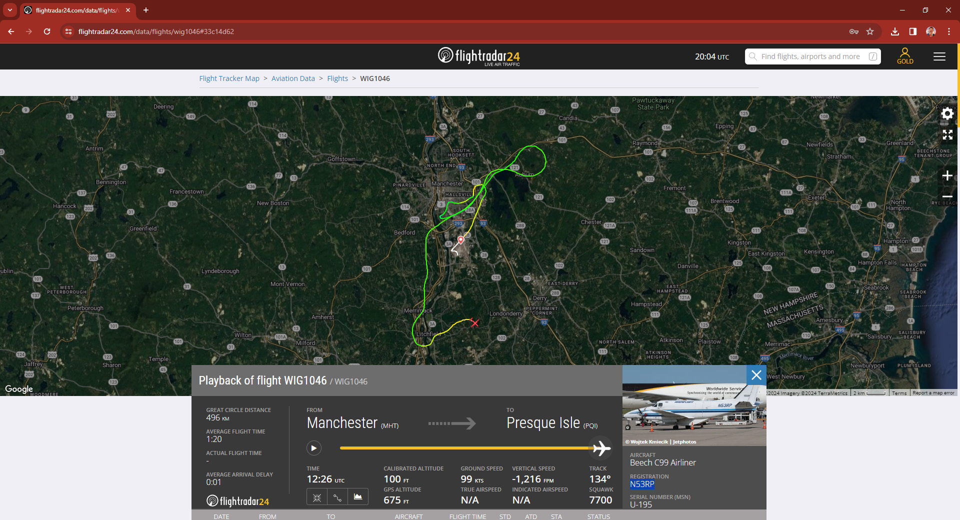 Ameriflight Beech C99 Crashes In New Hampshire