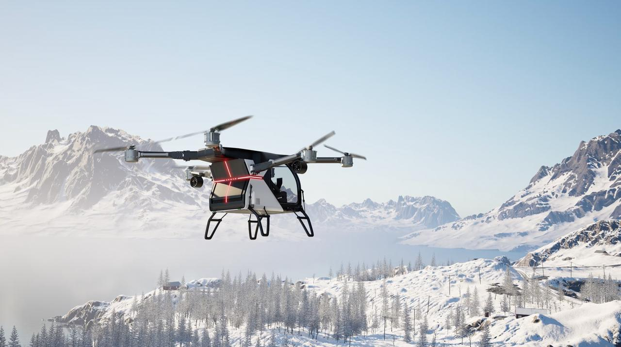 This Futuristic Truck Comes Complete With A Personal eVTOL In The Back