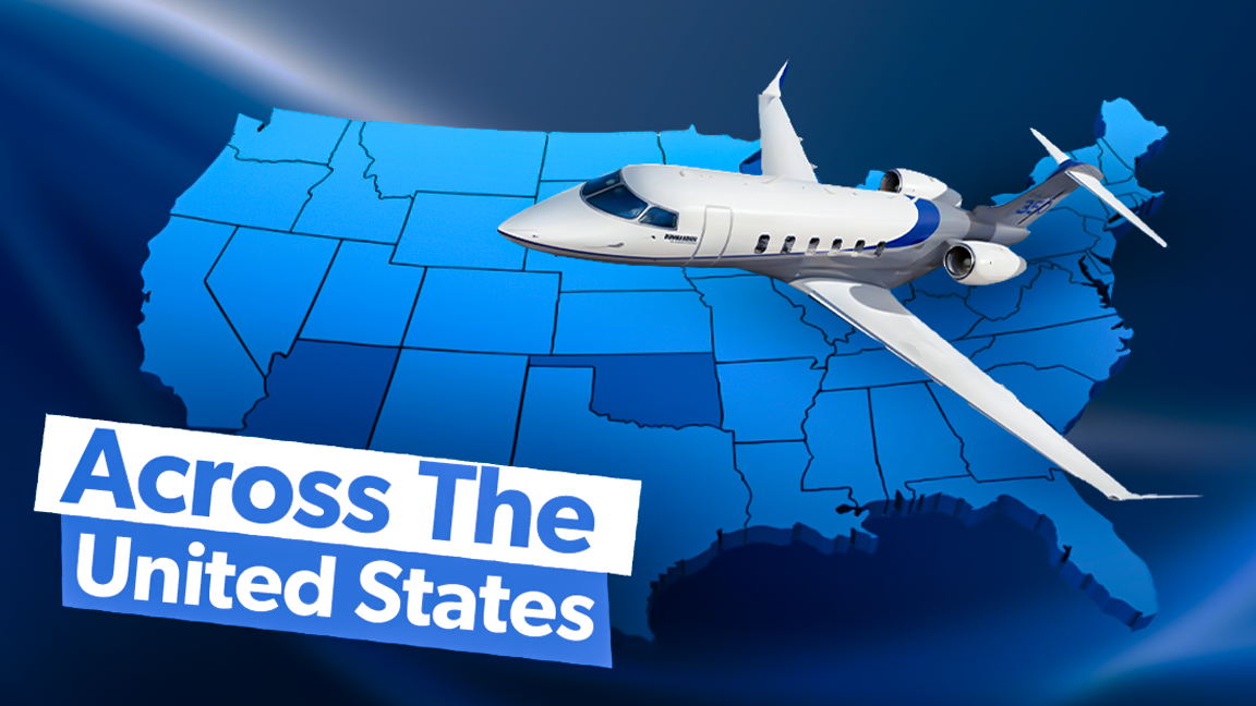 Across The US: The Top 6 States With The Most Private Jet Flights