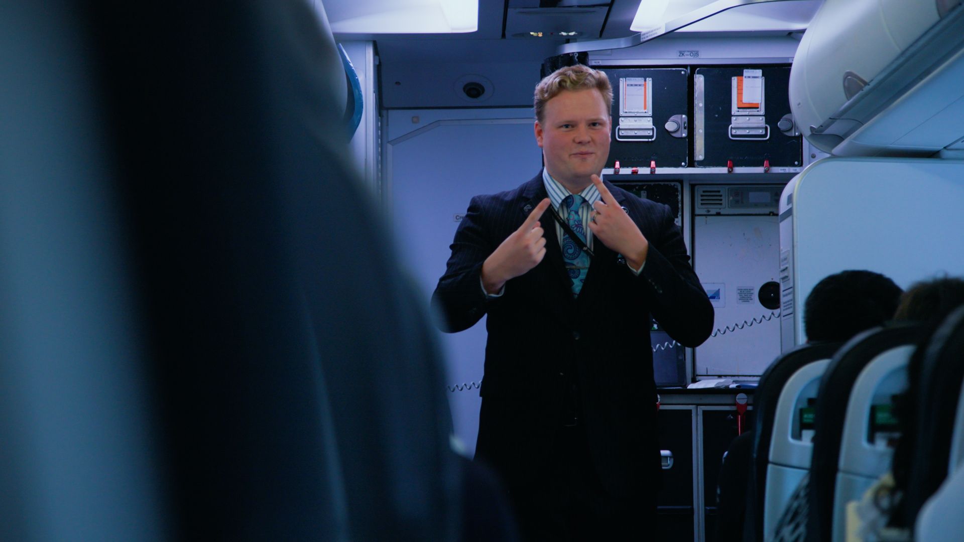 Air New Zealand Airbus A320 Crew Use Sign Language On Auckland Flight