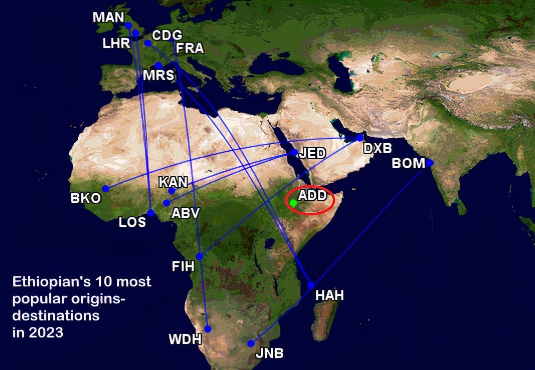 11 Million Transits: Where Ethiopian Airlines' Passengers Actually Go