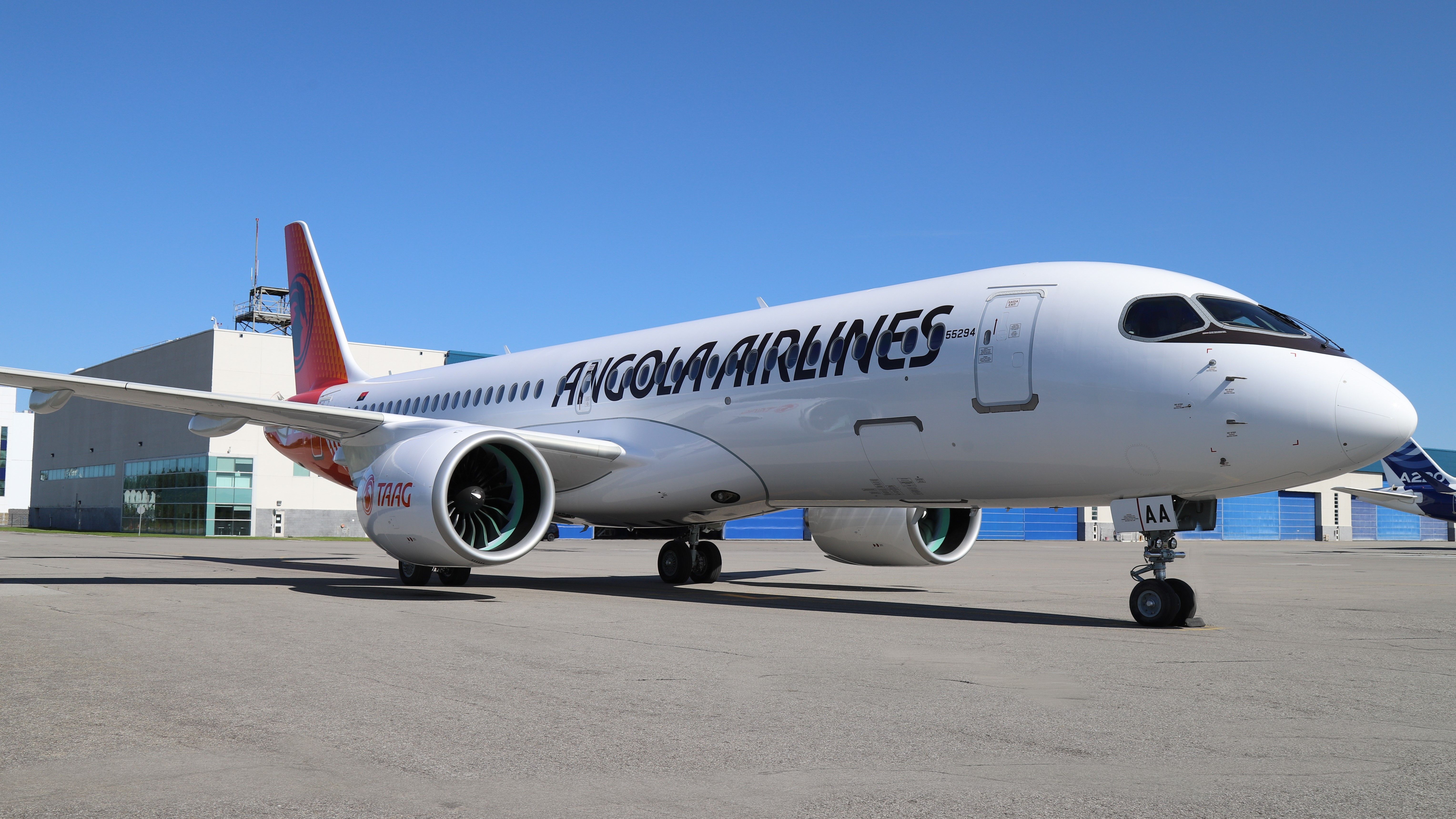 TAAG Angola Airlines Takes Delivery Of 1st Airbus A220 Aircraft In New ...