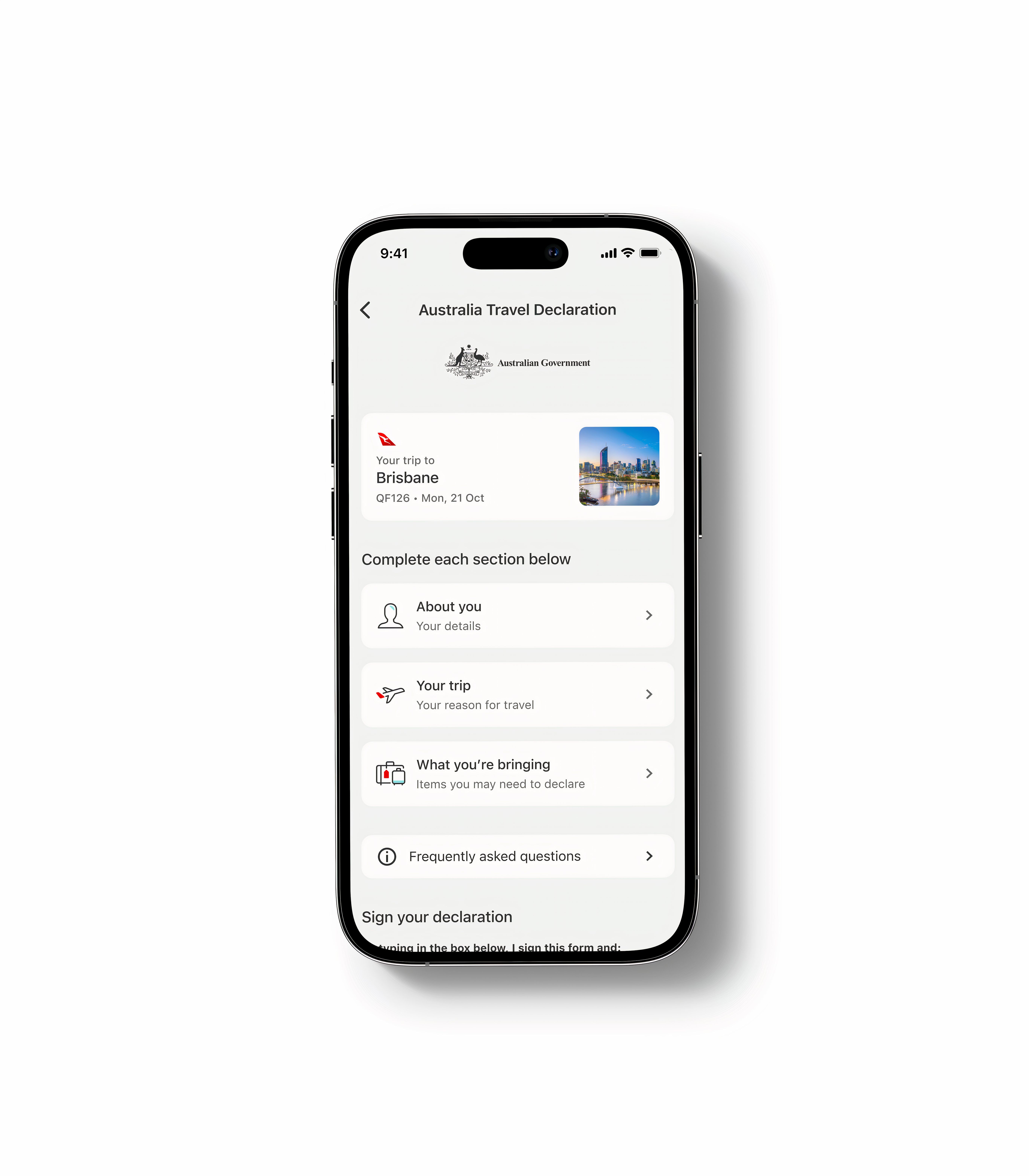 Qantas First To Pilot Australian Digital Travel Declarations