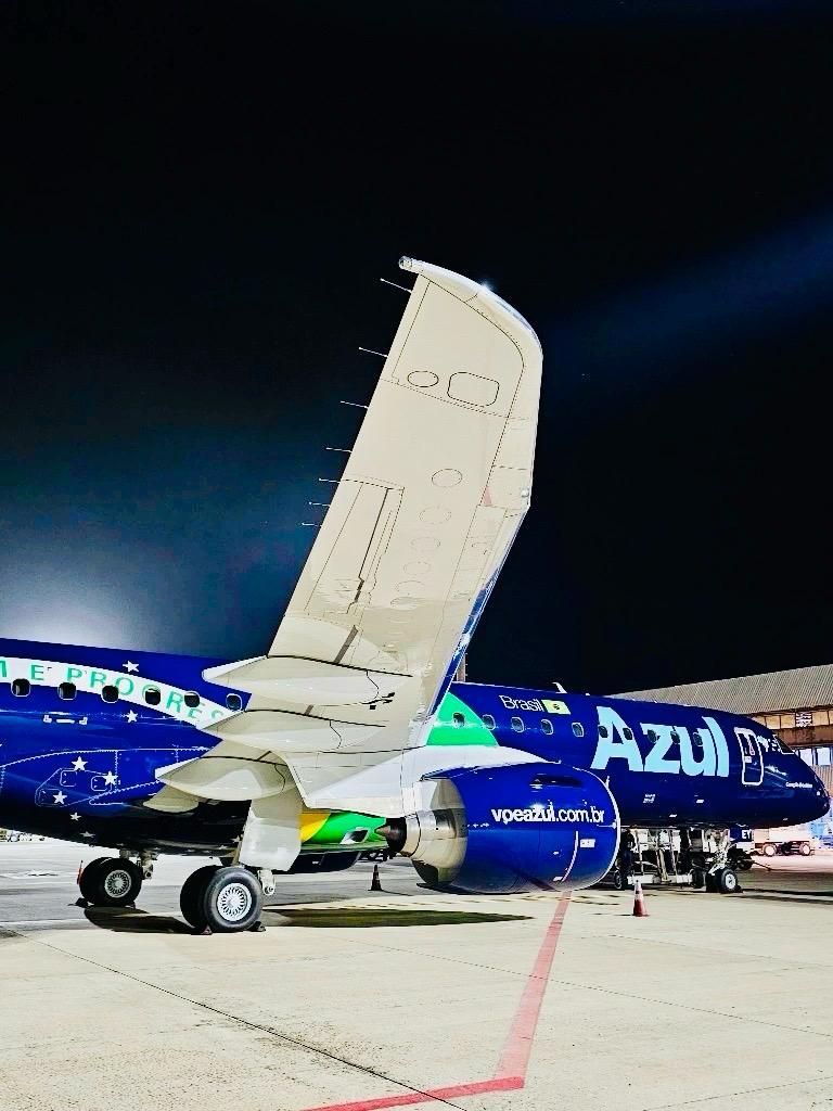 Azul Takes Delivery Of New Embraer 195 E2 In Bold Brazilian Flag Design