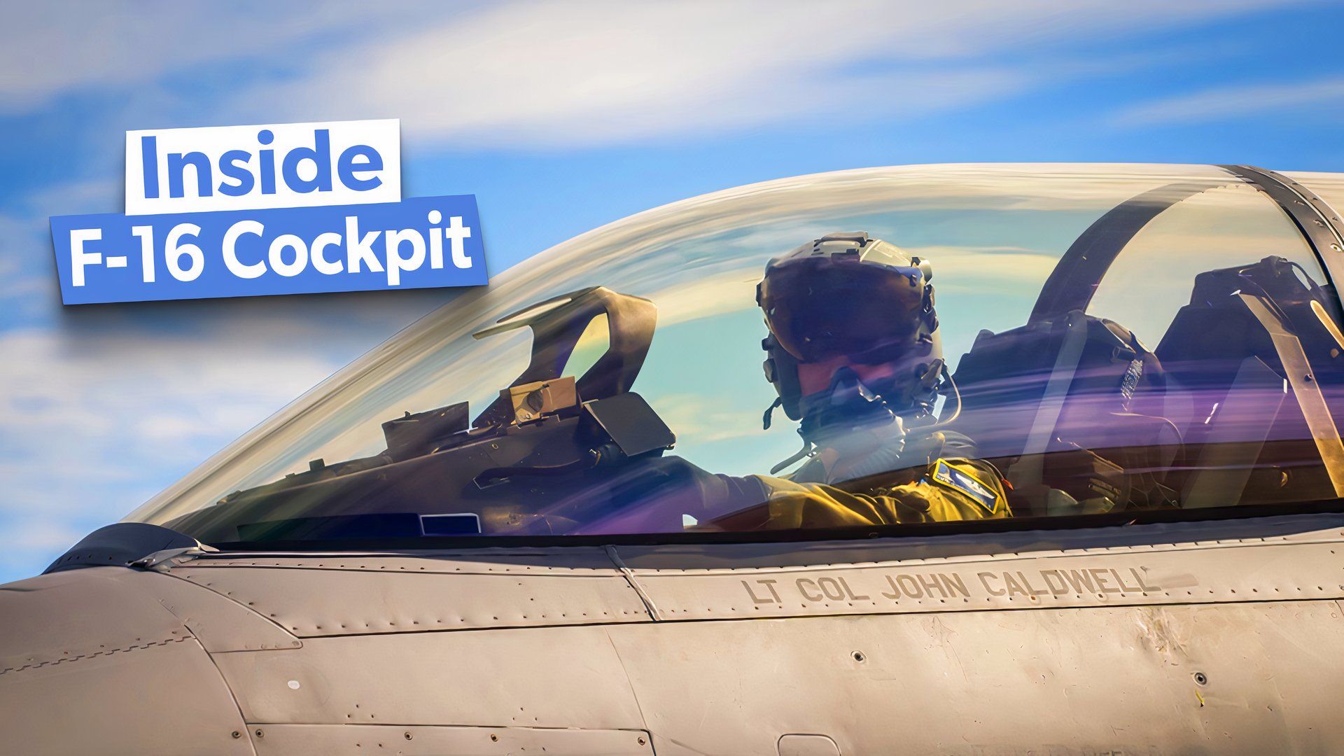 Inside The F-16 Cockpit's Golden Bubble Canopy