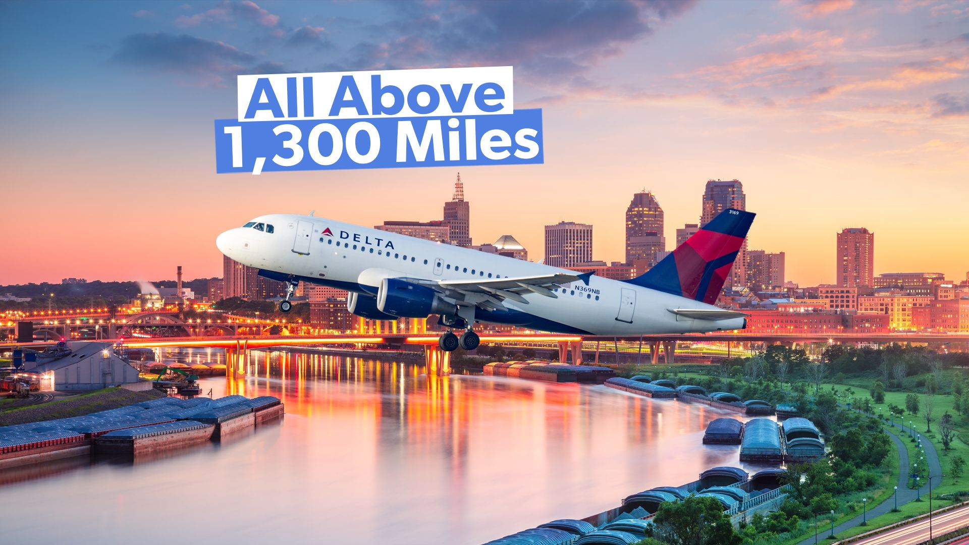 The 5 Longest Delta Air Lines Airbus A319 Routes From Minneapolis–St. Paul
