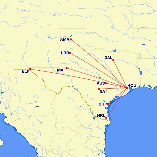 How Many Intra-Texas Routes Does Southwest Airlines Operate?