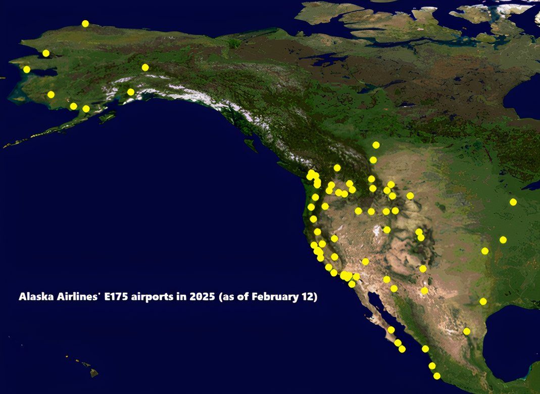 Alaska Airlines’ 10 Longest Embraer E175 Routes Change This Week With ...