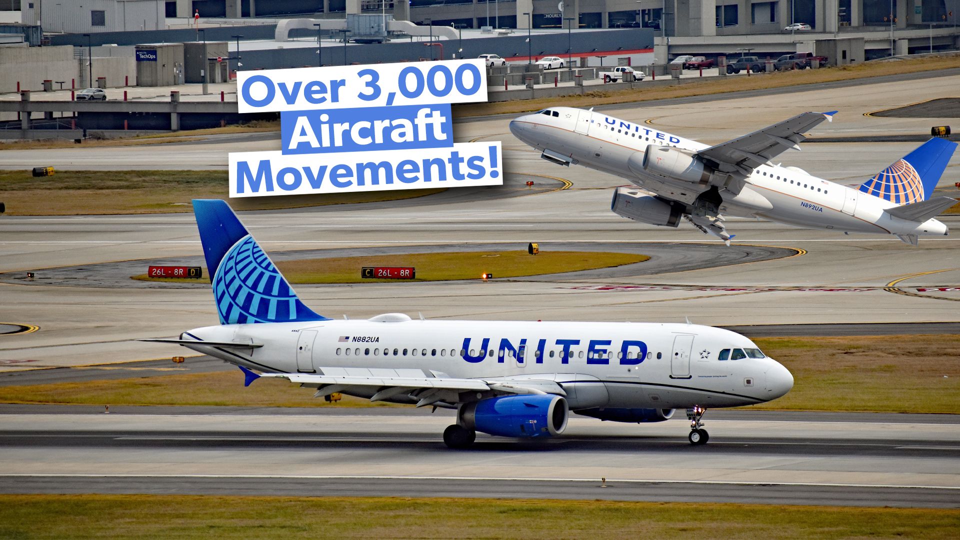 Which United Airlines Hub Has The Most Airbus A319 Flights?