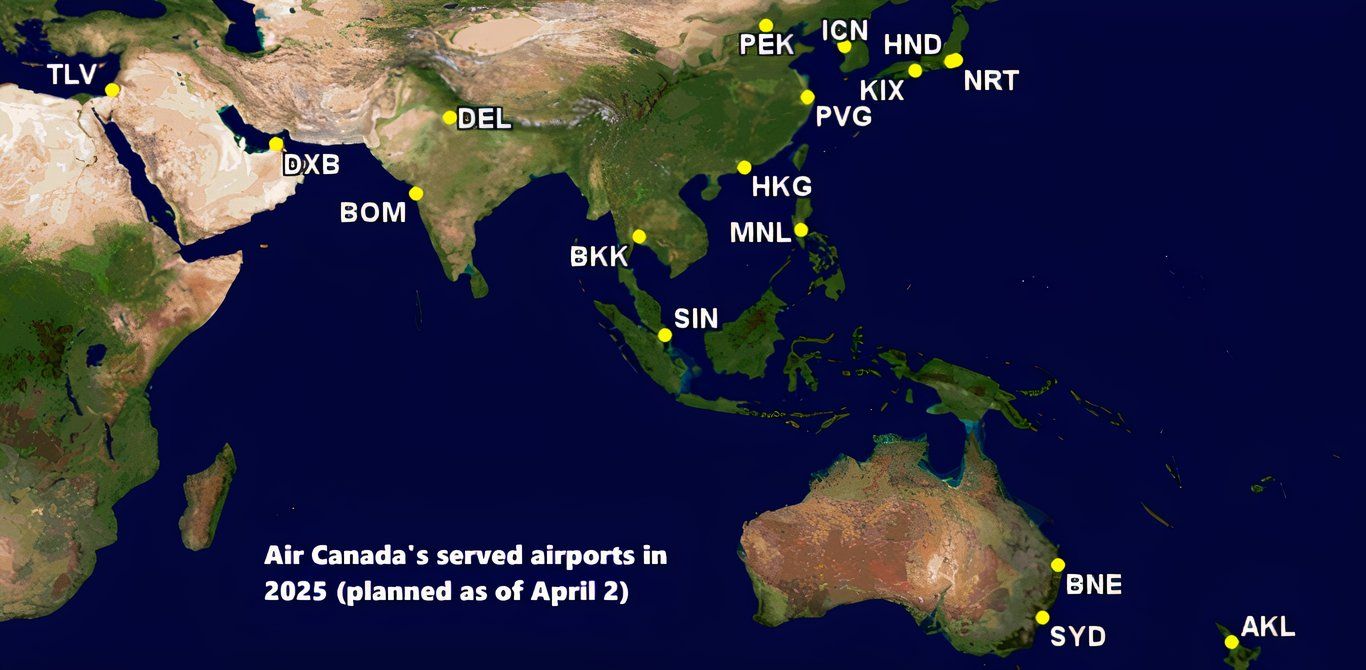 Air Canada Route Map Asia Top 5: What Are Air Canada's Longest Routes?