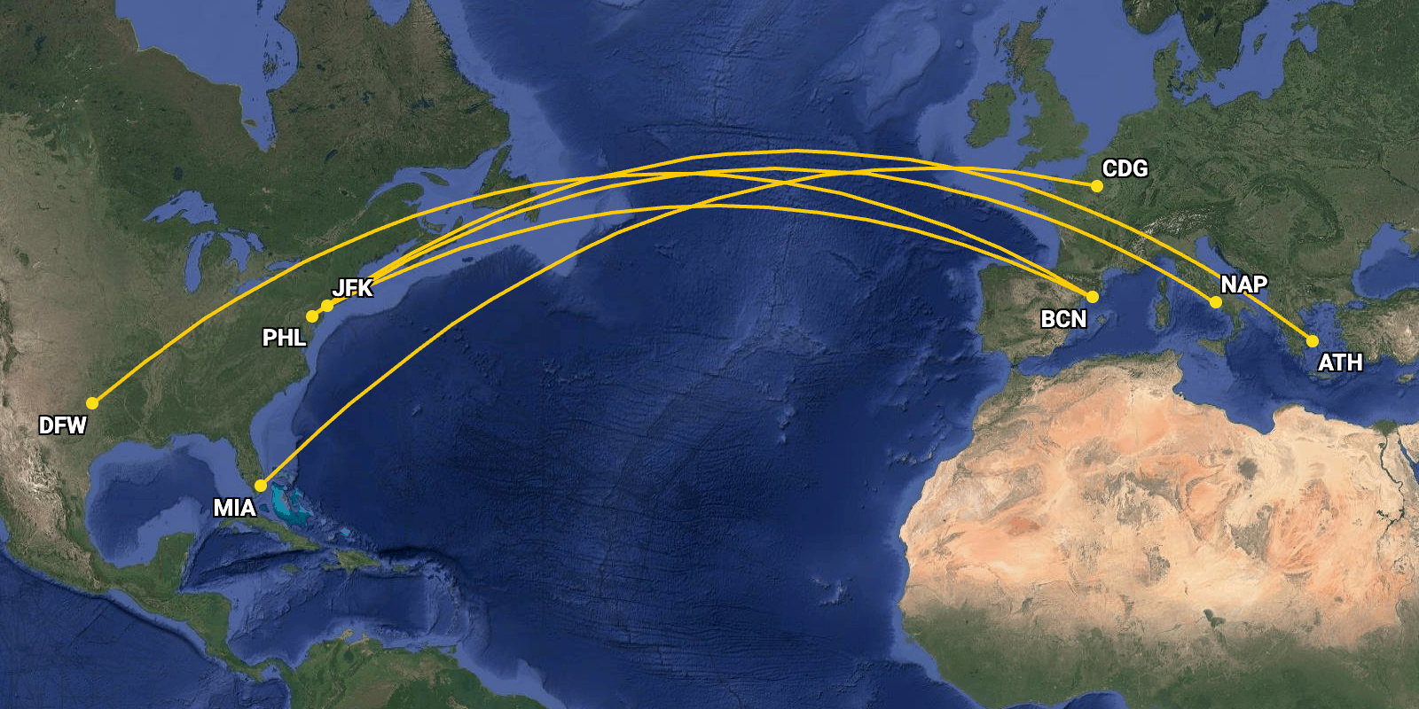 American Airlines Airline Routes Map American Airlines Adds 30th