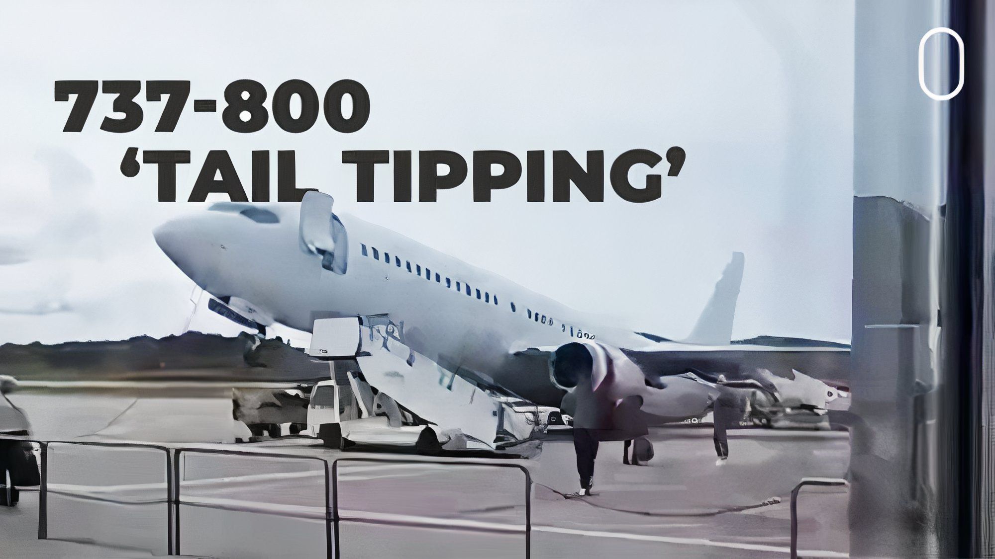 Boeing 737-800 Tips Backward At Norwegian Airport