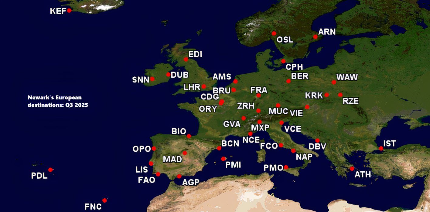 Move Over, New York JFK: Newark Has The Most European Destinations From ...